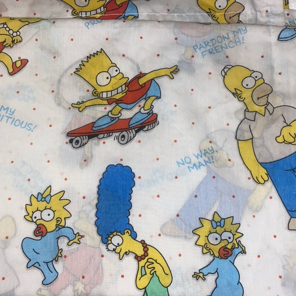 Bedding | 199 The Simpsons Flat Sheet 1 Twin Collectible Fabric Vintage ...